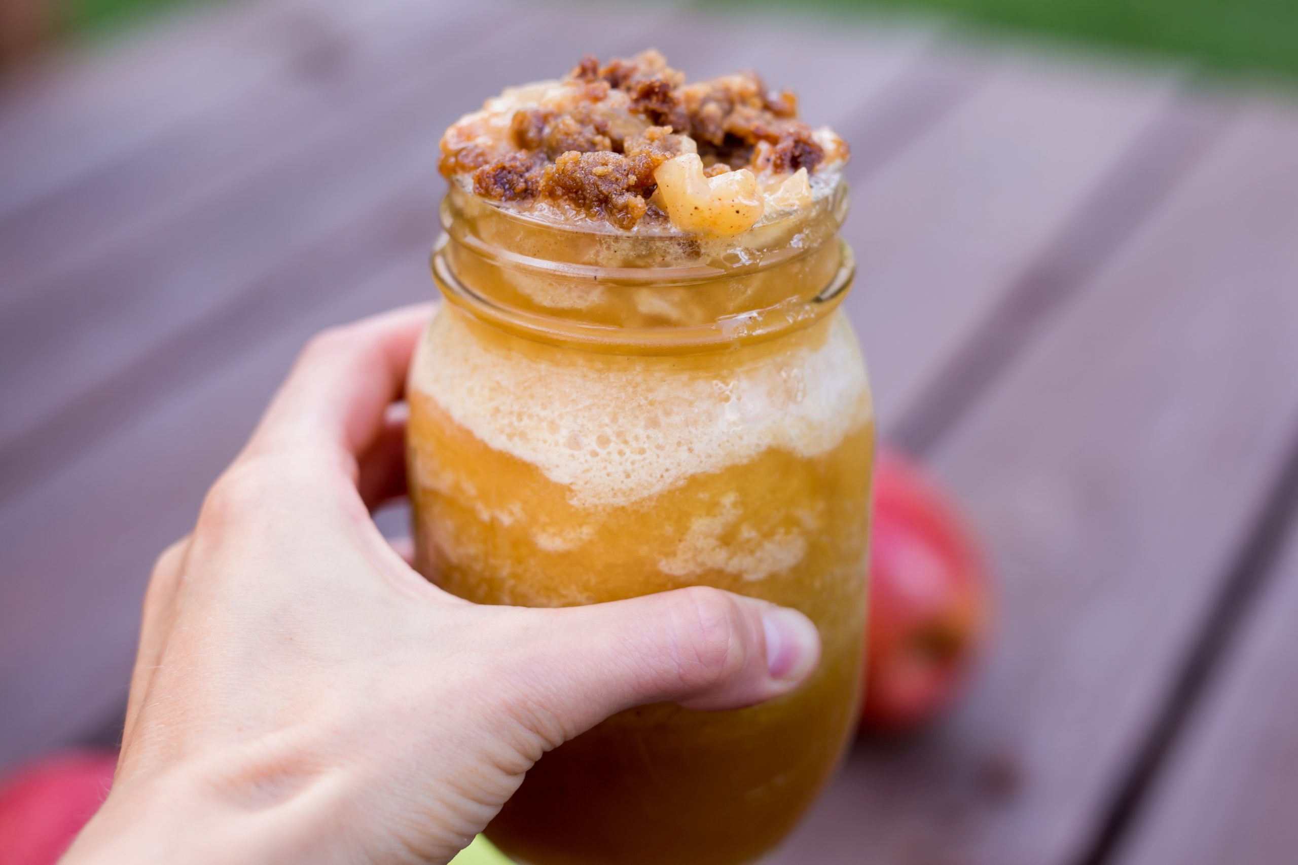 The Best Apple Cider Mocktail: Frozen Apple Pie Drink - Magic for Miles