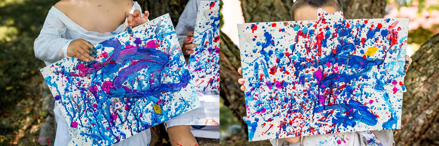Paint Splatter Craft: An Easy Fourth of July DIY - Magic for Miles