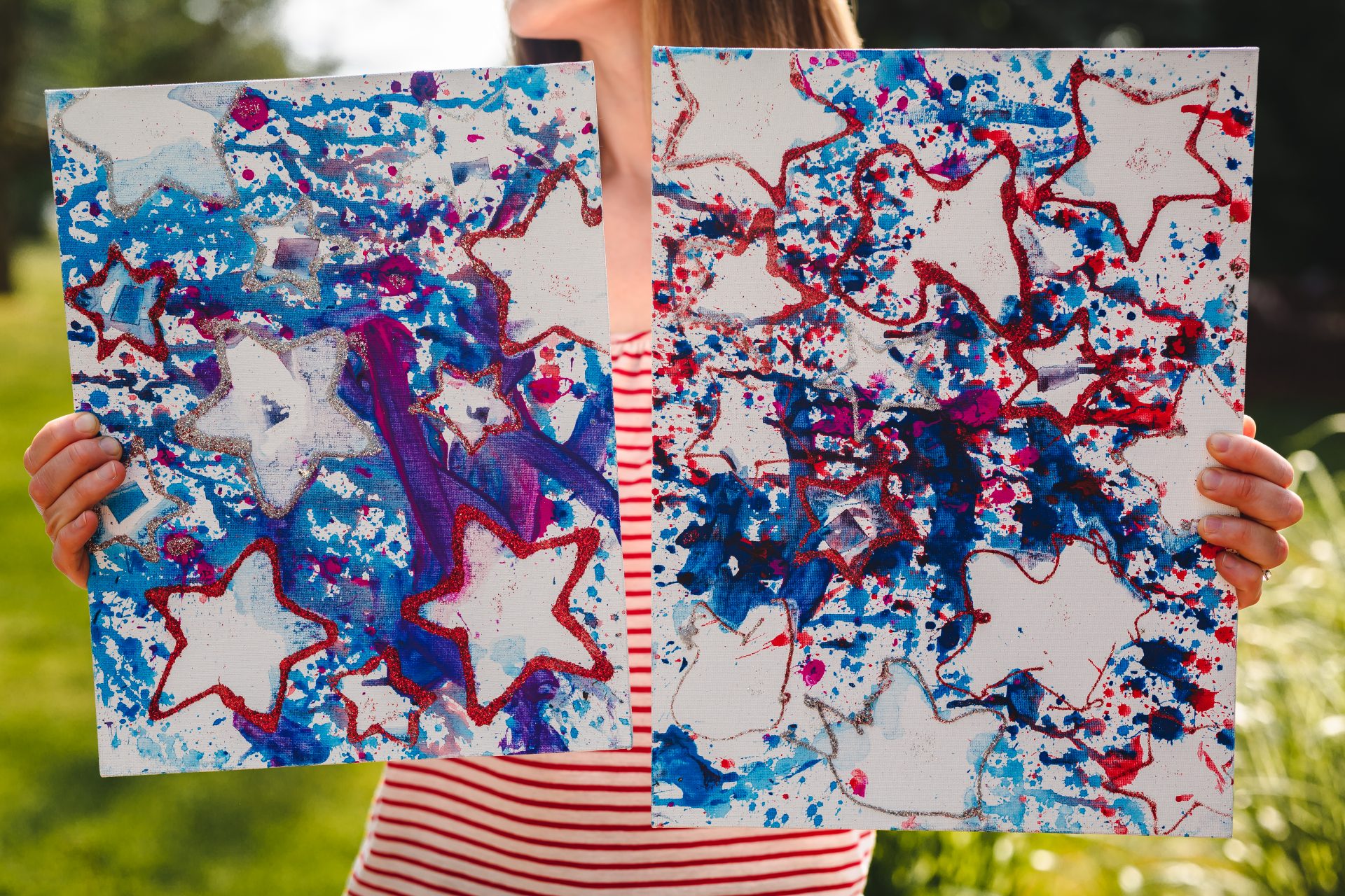 Paint Splatter Craft: An Easy Fourth of July DIY - Magic for Miles